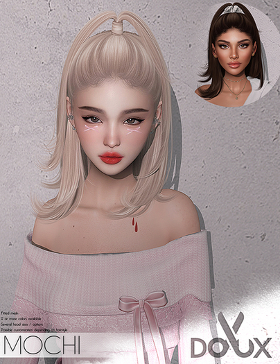 Second Life Marketplace - DOUX - Mochi hairstyle [BLOGGER PACK]